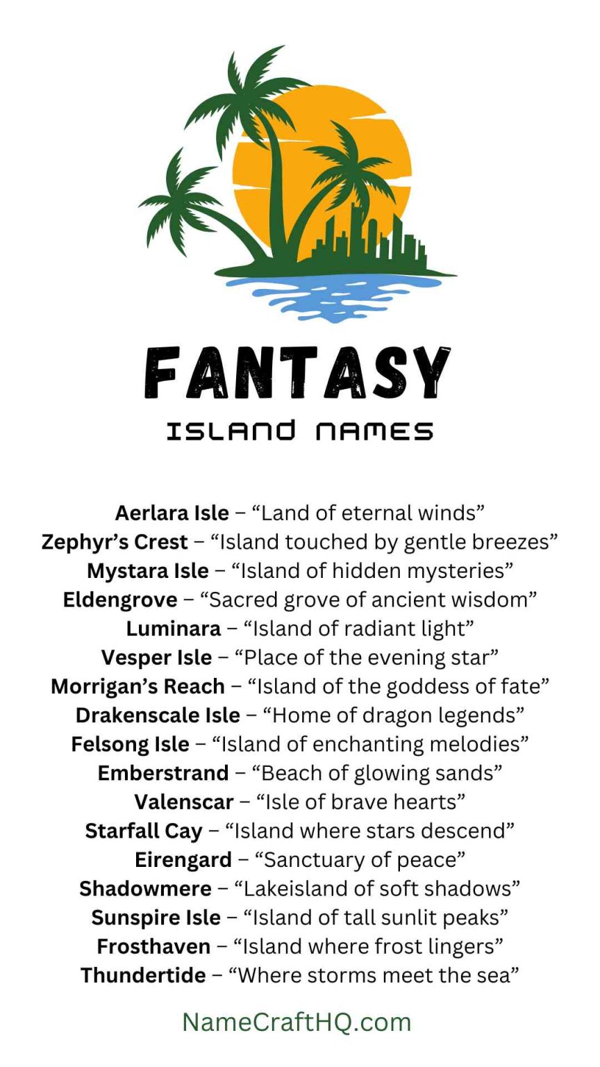 350 Exotic Island Name Ideas & Generator - Name Craft HQ