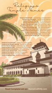 Temple Names: 300+ Sacred Temple Name Ideas & Generator