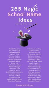 265 Magic School Name Ideas for Your Fantasy World