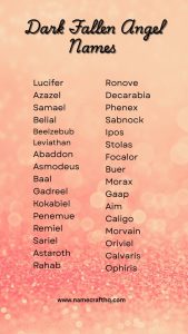 280 Fallen Angel Names To Ignite Your Dark Fantasy Character