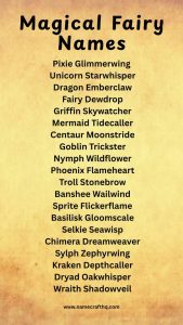 280 Enchanting Fairy Name Ideas For Your Magical Character