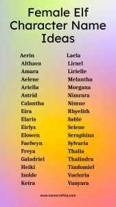 300+ Magical Elf Names: Fantasy Elf Character Name Ideas